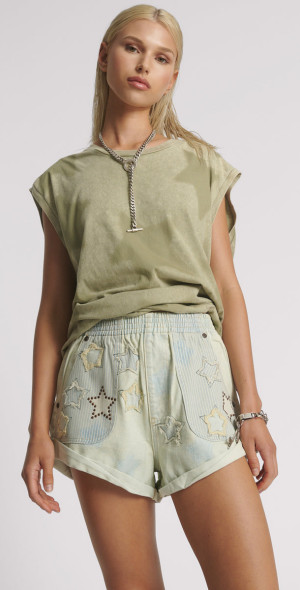 One Teaspoon - SUNDAE STAR HUNTERS DENIM SHORTS
