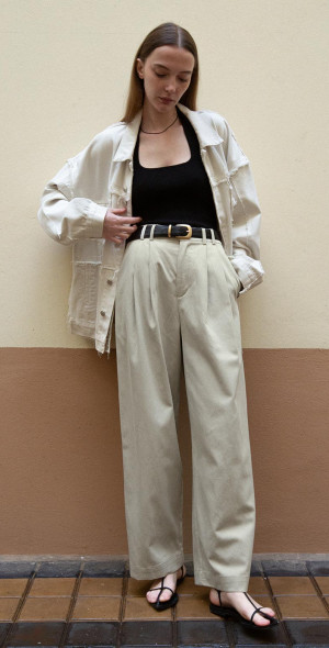 Pixie Market - Oversized White Frayed Denim Jacket