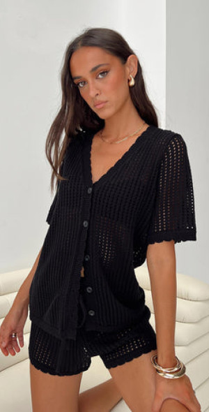 Princess Polly - Beach Day Knit Set Black