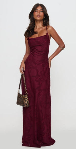 Princess Polly - Celena Maxi Dress Burgundy