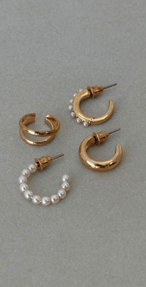 Princess Polly Lower Impact - Aquaria Earring Pack Gold