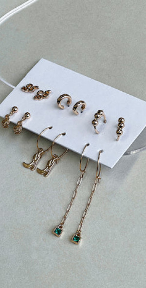 Princess Polly Lower Impact - Jansson Earring Pack Gold