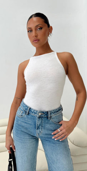 Princess Polly Lower Impact - Mayrelle Bodysuit White