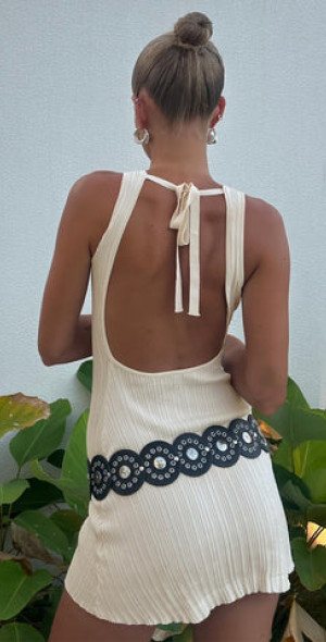 Princess Polly - Mayok Mini Dress Cream Tall