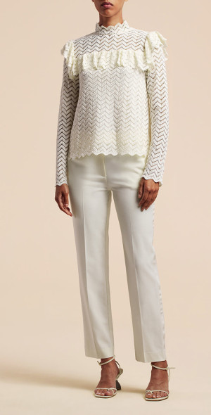 Rebecca Taylor - Chevron Lace Top