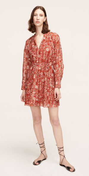 Rebecca Taylor - Labyrinth Long Sleeve Shirt Dress