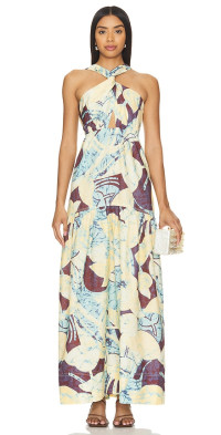 A.L.C. - Poppy Floral Off-The-Shoulder Gown