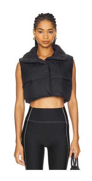 alo - Extreme Cropped Gold Rush Puffer Vest