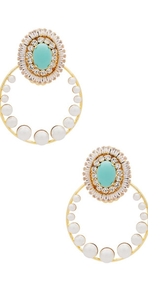 Anton Heunis - Gem Cluster Pearl Hoops
