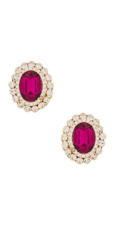 Anton Heunis - Omega Clasp Gem Cluster Earrings