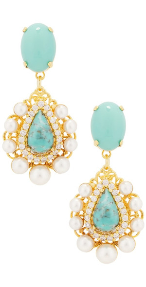 Anton Heunis - Turquoise Peacock Drop