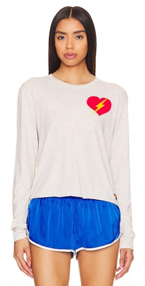 Aviator Nation - Bolt Heart Long Sleeve Boyfriend Tee