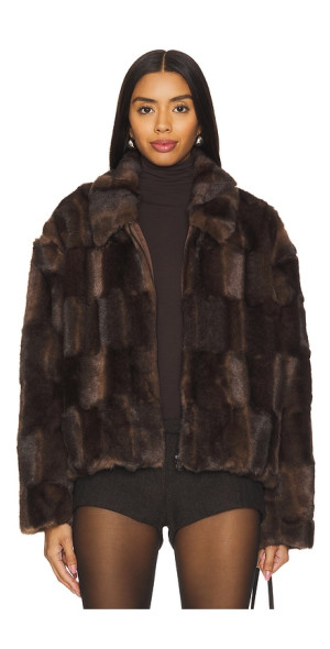 Bardot - Sylvie Zip Faux Fur Jacket