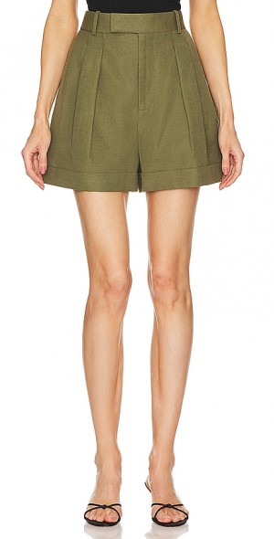 FRAME - Pleated Wide Cuff Short