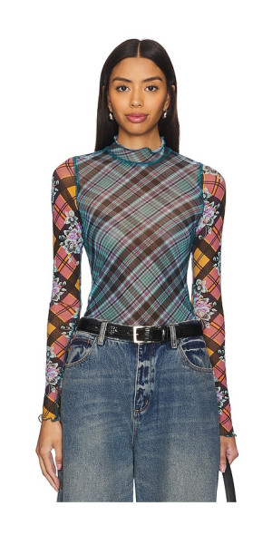 Free People - x REVOLVE Chloe Printed Mesh Top