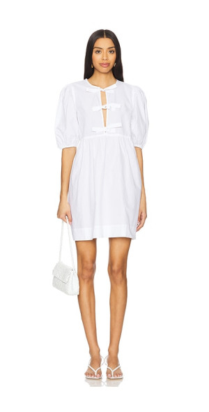 Ganni - Poplin Tie String Mini Dress