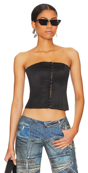 GUIZIO - Satin Corset Top