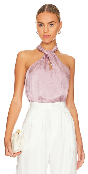 JONATHAN SIMKHAI STANDARD - Katana Twist Front Halter Top