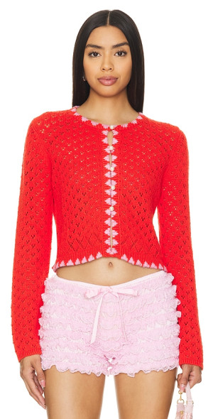 Kitri - Carmel Pointelle Cardigan