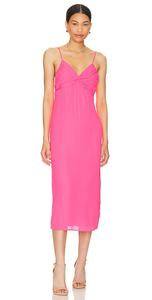 krisa - Twist Front Midi Dress