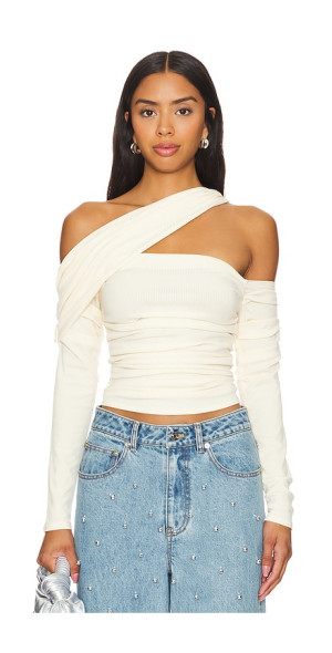 LEJE - Ruched Asymmetric Top