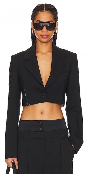 Monse - Cropped Slashed Jacket