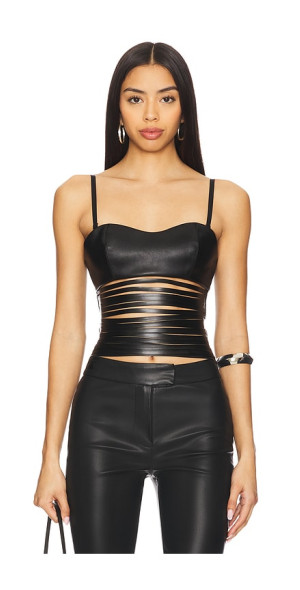 NIIHAI - Leather Lazer Top