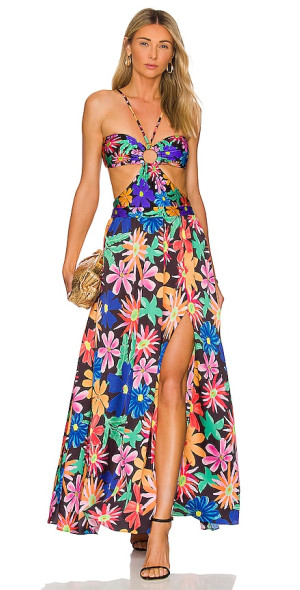 PatBO - Aster Halterneck Beach Dress