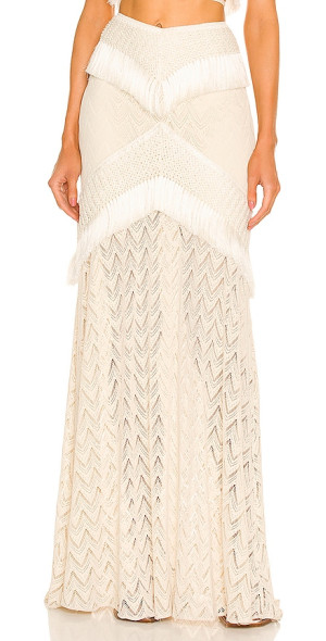 PatBO - Fringe Trim Maxi Skirt