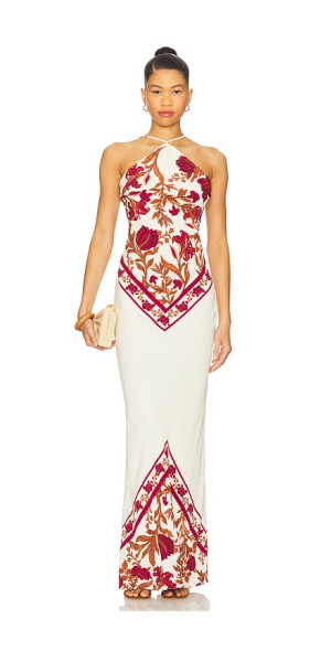 ROCOCO SAND - Bias Halter Maxi Dress