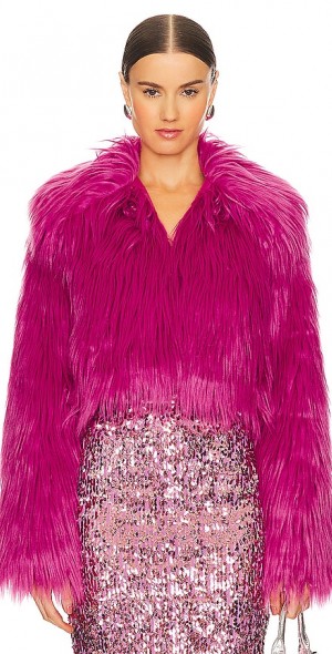 ROTATE - Fluffy Cropped Jacket