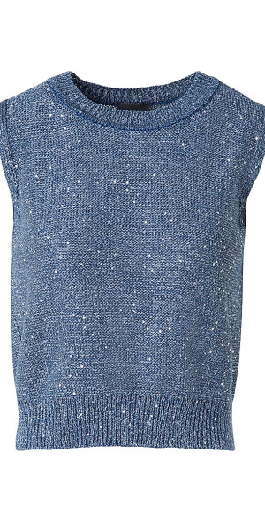 Akris - Women's Sequined Linen-Blend Shell