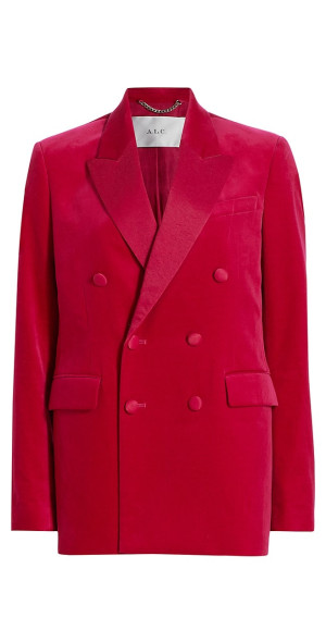 A.L.C. - Women's Declan Double-Breasted Velvet Blazer