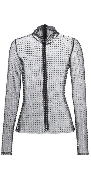 A.L.C. - Women's James Rhinestone Mesh Top