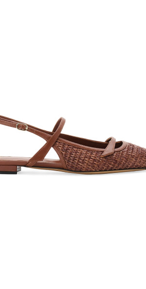 Alexandre Birman - Women's Tita Leather-Trimed Raffia Flats