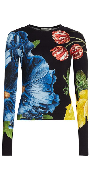 Alice + Olivia - Women's Delaina Floral Long-Sleeve Top