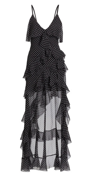 Alice + Olivia - Women's Laverne Polka Dot Ruffled Maxi Dress