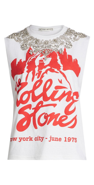 Alice + Olivia - Women's Micah Embellished Muscle Tank