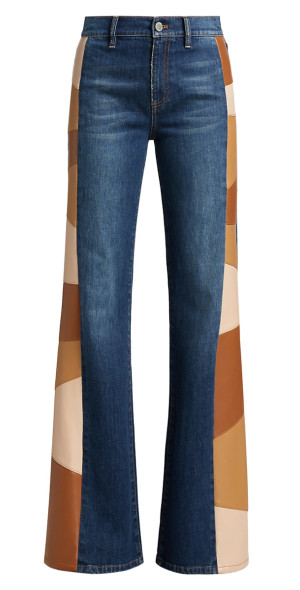Alice + Olivia - Women's Patchwork Wide-Leg Jeans