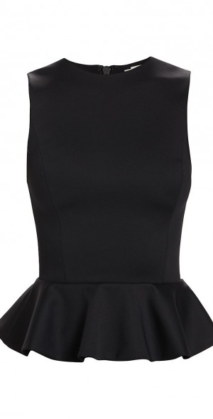 Alice + Olivia - Women's Poppy Peplum Scuba Top