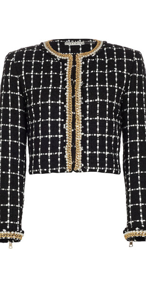 Alice + Olivia - Women's Sabina Threaded Windowpane Jacket
