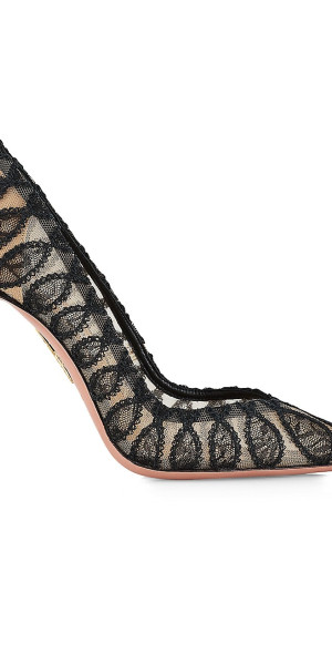 Aquazzura - Women's After Dark 105MM Lace Mesh Pumps