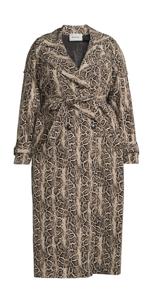 Baacal - Women's Aria Python-Print Double-Breasted Trench Coat