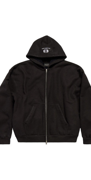 Balenciaga - Unity Sports Icon Boxy Zip-Up Large Fit Hoodie