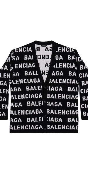 Balenciaga - Women's Bal Horizontal Allover Cardigan