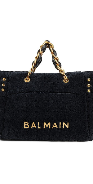 Balmain - Women's Cabas Sponge Logo Tote Bag