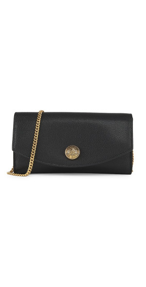 Balmain - Women's Emblème Grained Leather Clutch
