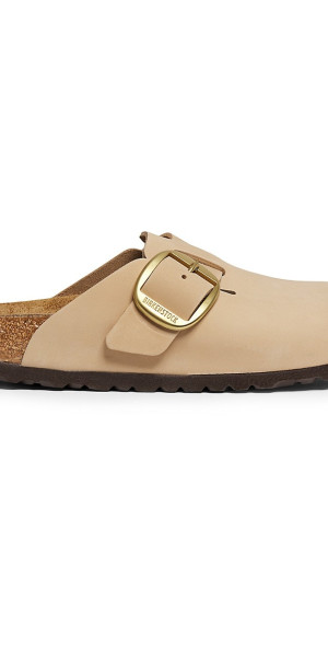 Birkenstock - Women's Boston Big Buckle Leather Slides