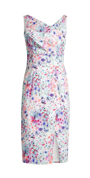 Black Halo - Women's Bridget Draped Floral Sheath Dress