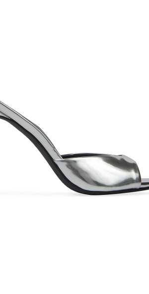 Black Suede Studio - Women's Brea Metallic High Heel Slippers